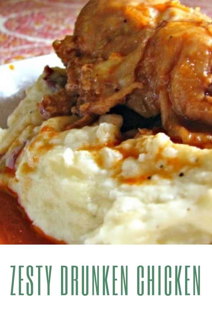 Zesty Drunken Chicken Recipe • Loaves and Dishes