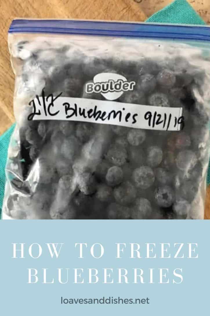 5 Minute • How to Freeze Blueberries • Loaves and Dishes