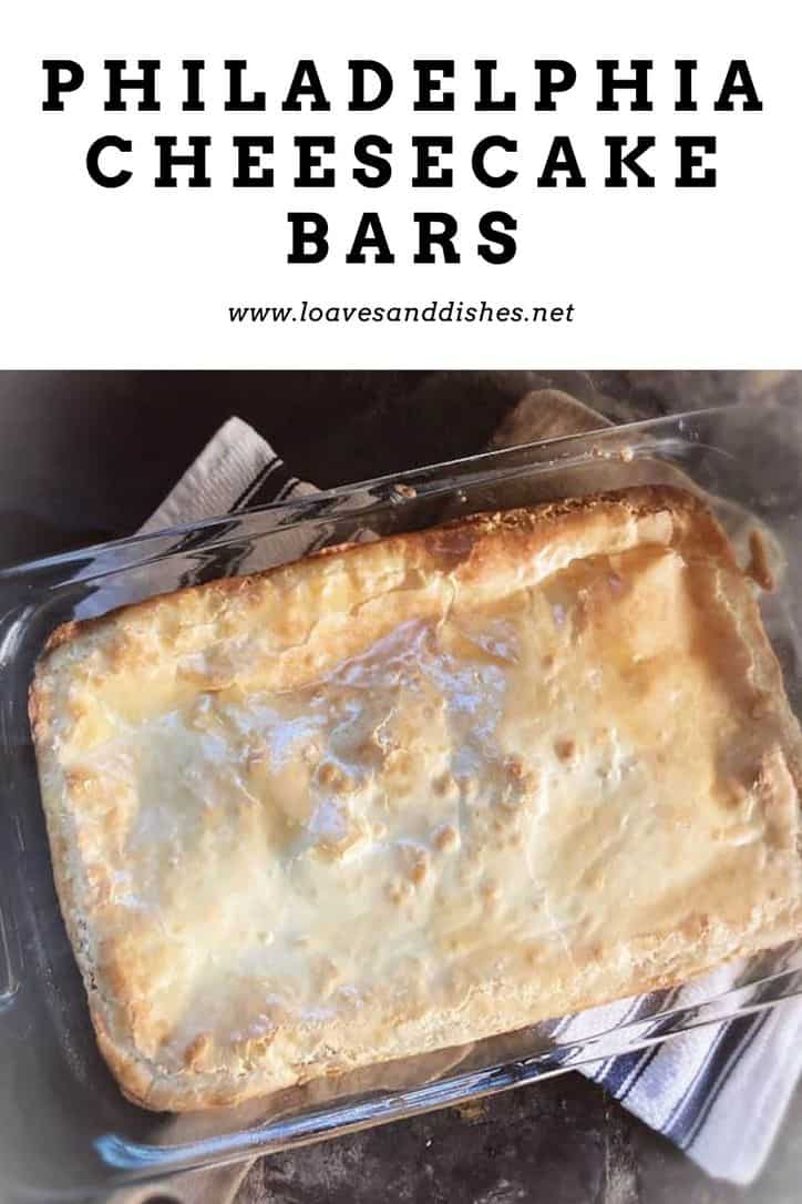 Philadelphia Cheesecake Bars • Loaves and Dishes