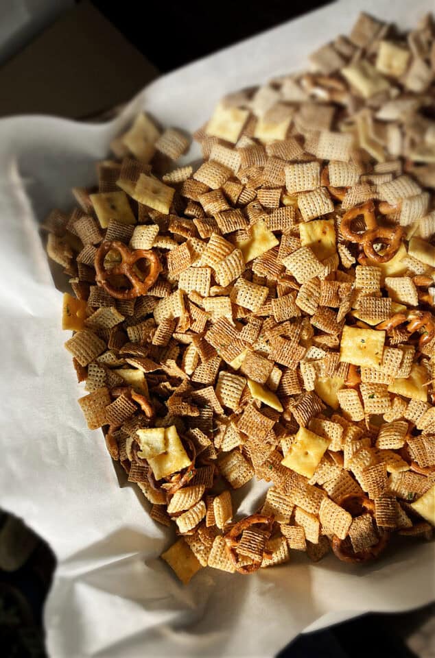 5 min • Buffalo Chex Mix • Loaves and Dishes
