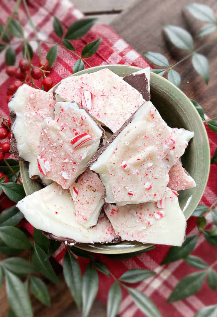 15 min • Chocolate Peppermint Bark • Loaves and Dishes