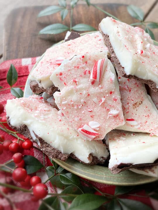 10 min • Chocolate Saltine Toffee with Peppermints • Loaves and Dishes
