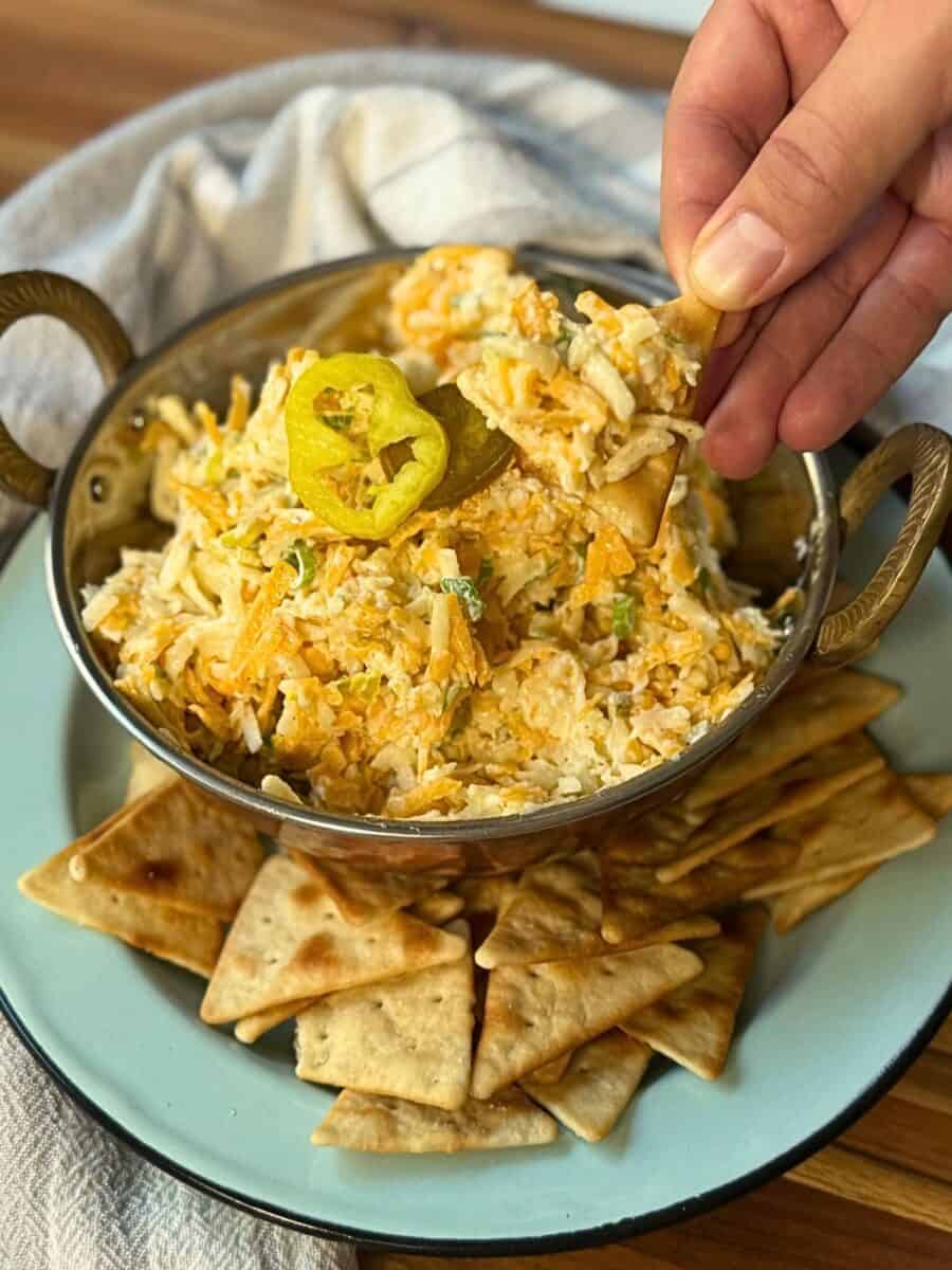 Homemade Spicy Cheddar Cheese Spread Recipe • Loaves and Dishes