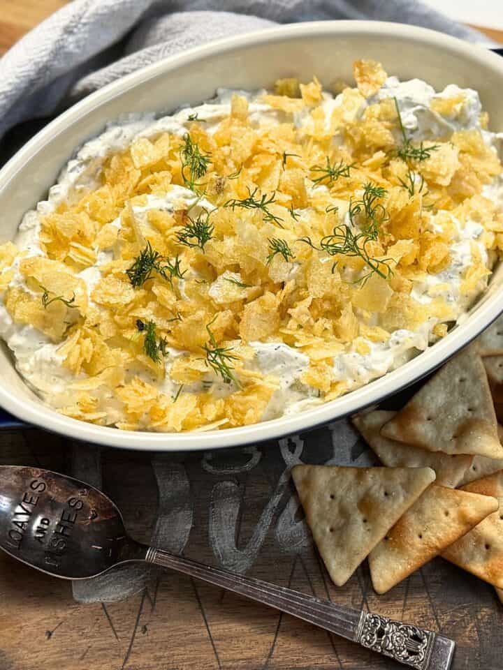 Dill Pickle Dip Recipe • Loaves and Dishes